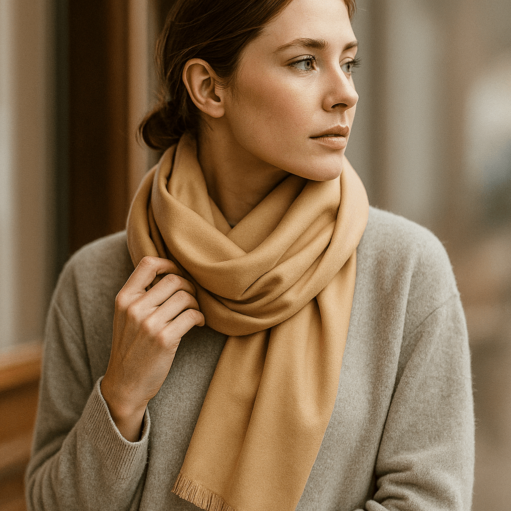 Livia Plain Scarf - Winter Elegance - Soft Warm Comfort – Vivano-London