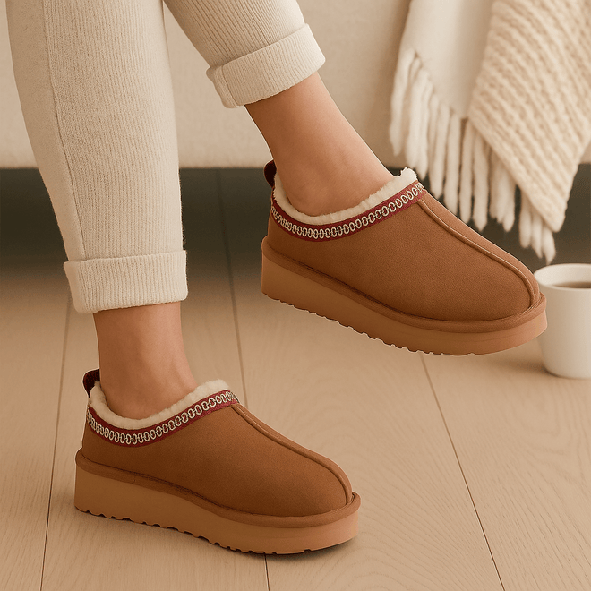 Vera Platform Slippers - Warm - Elegant – Vivano-London